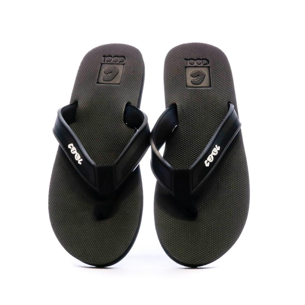 Tongs Noires Homme Cool Shoe Bone | Déstockage Cool Shoe