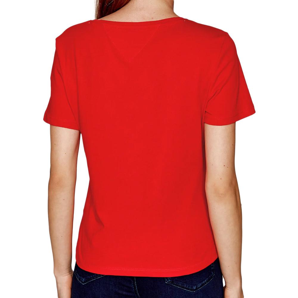 T-shirt Rouge Femme Tommy Hilfiger Slim Soft | Espace des marques
