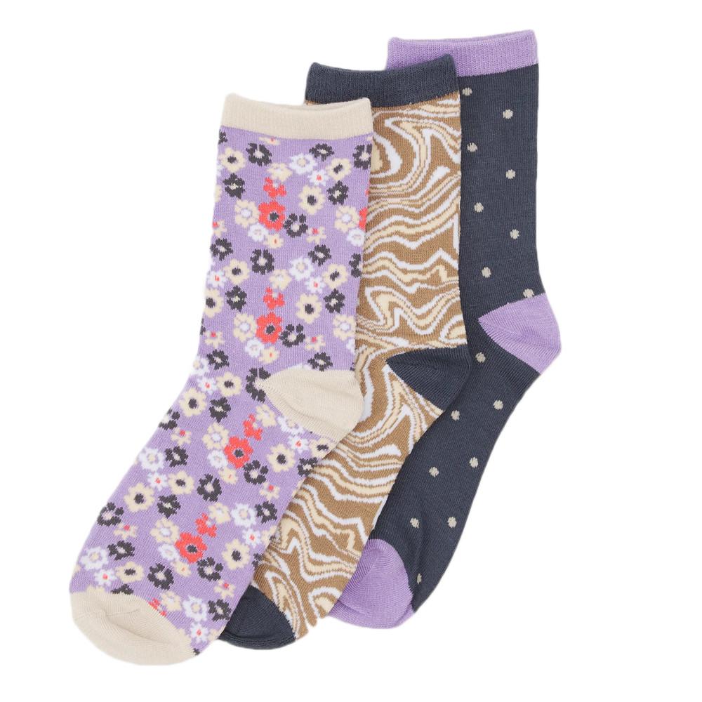 X3 Paires de Chaussettes Violette/Écru Femme Vero Moda Multi | Espace ...